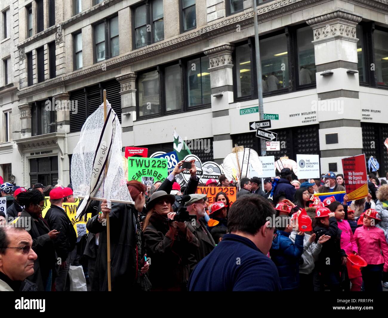 New York, United States. 23rd Mar, 2016. Organized labor, community and ...