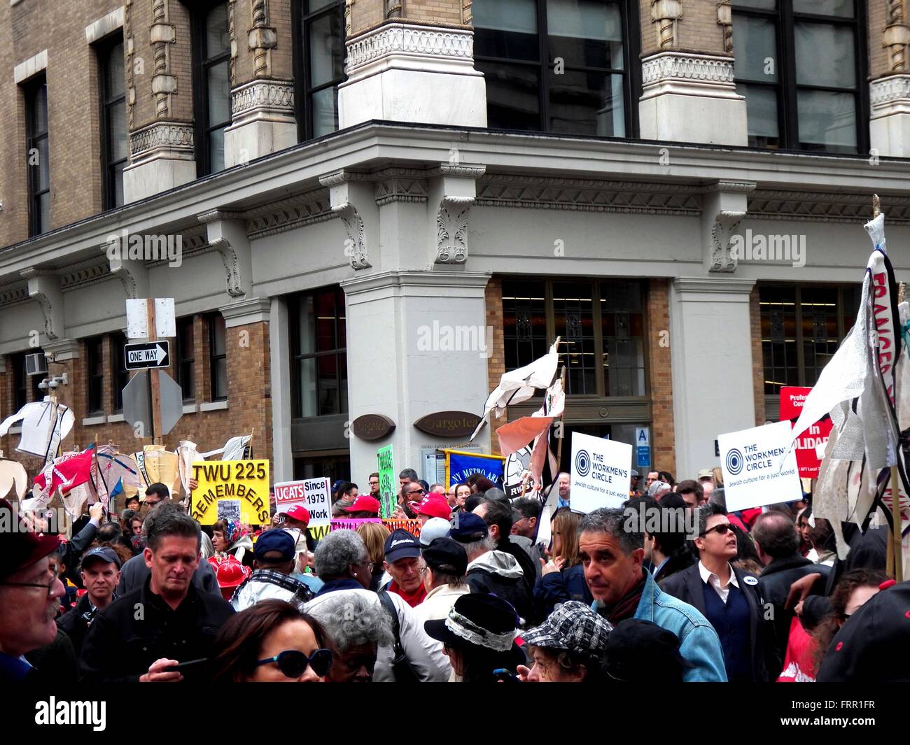 New York, United States. 23rd Mar, 2016. Organized labor, community and ...