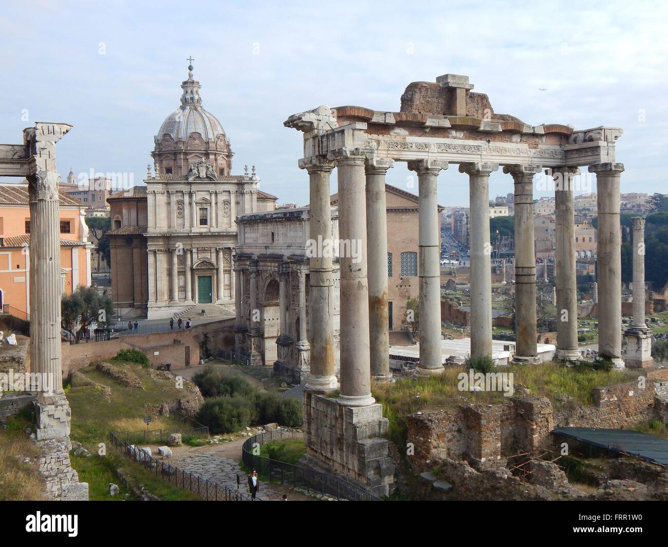 The Roman Forum (Forum Romanum) is a rectangular plaza surrounded by ...