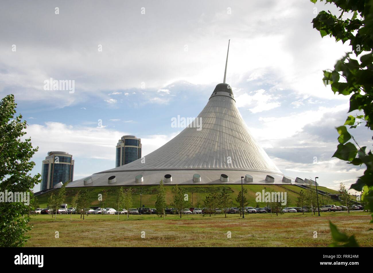 The futurist mall Khan Shatyr in Kazakhstan's capital Astana resembles ...