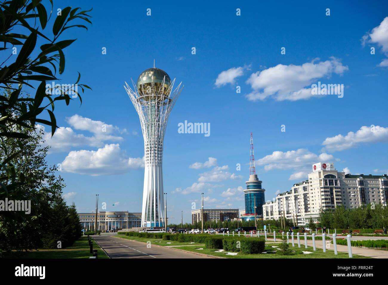 The Bayterek Tower is a symbol of Kazakhstan's young capital Astana. It ...