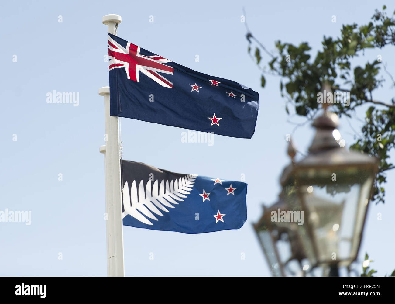New zealand silver fern flag hi-res stock photography and images - Alamy