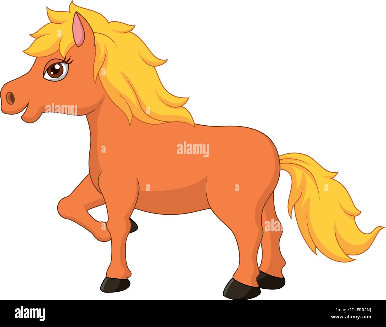 Cute pony horse cartoon Stock Vector Image & Art - Alamy
