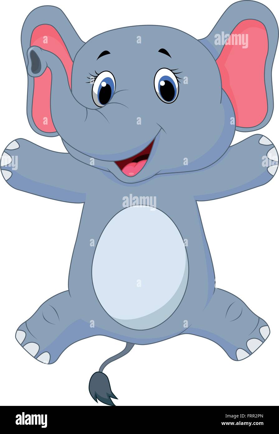 Happy Elephant Cartoon
