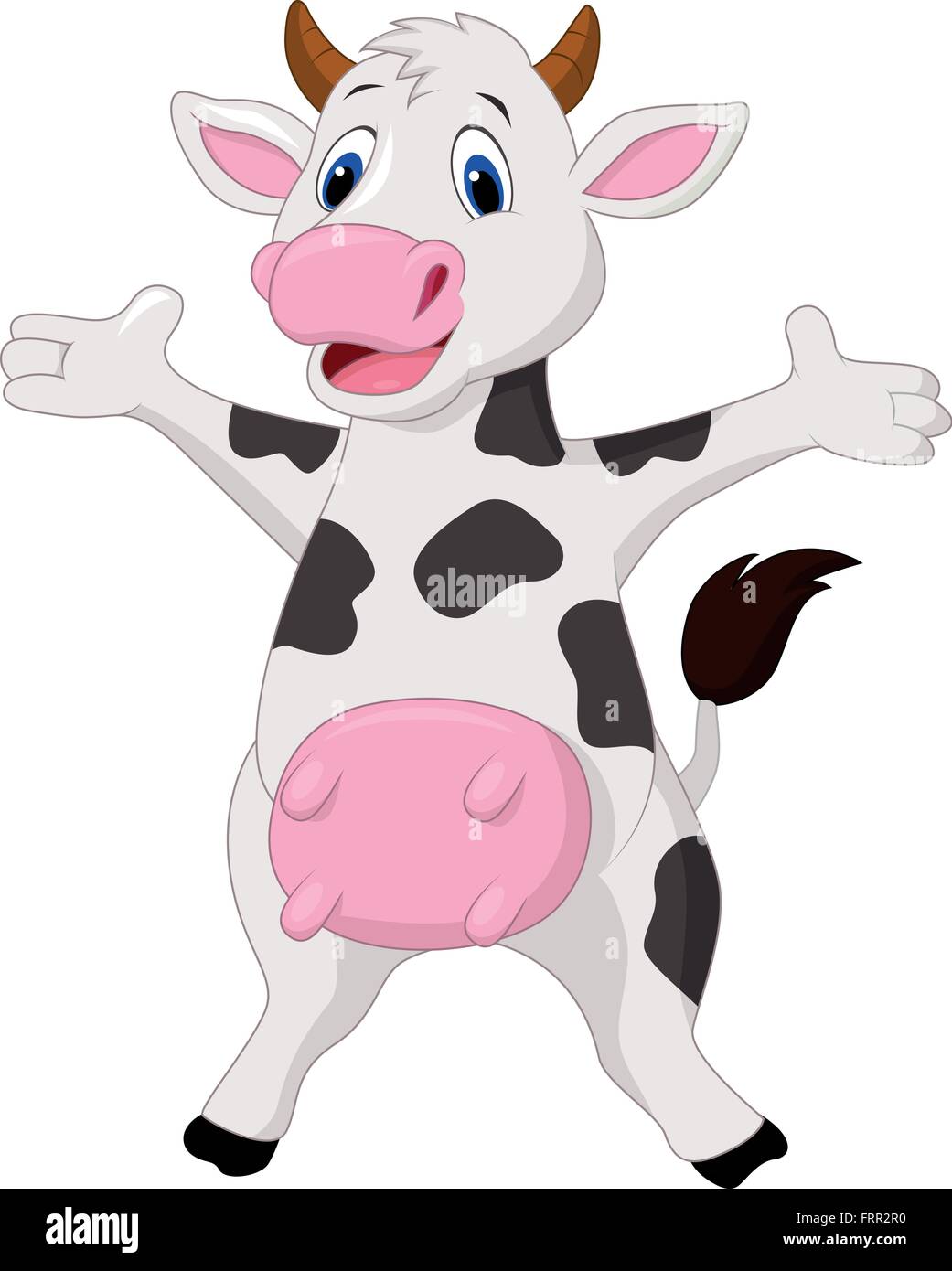 Happy cow cartoon Stock Vector Image & Art - Alamy