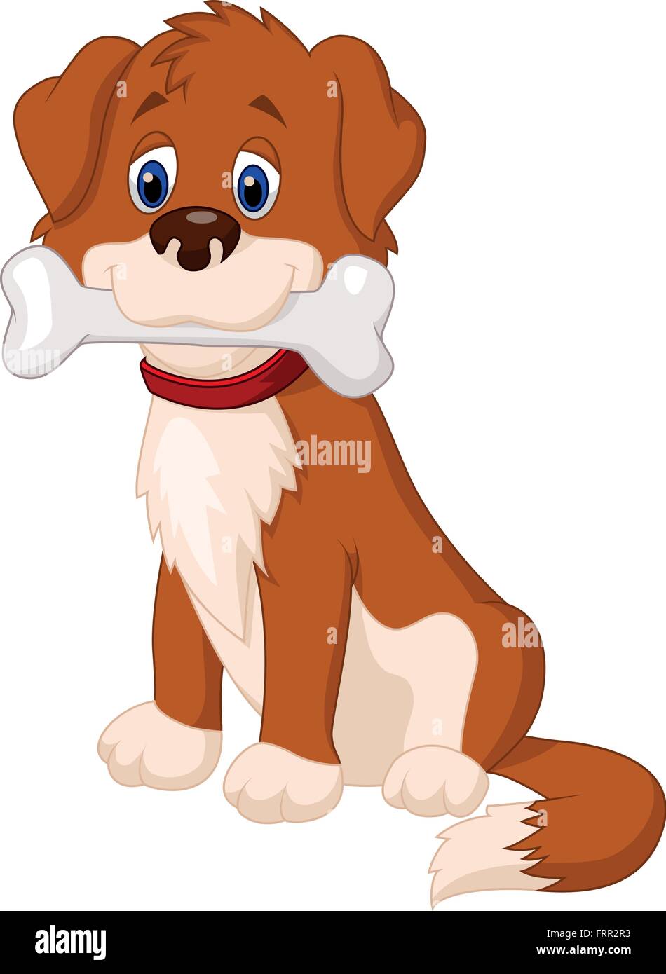 Dog with bone Stock Vector Image & Art - Alamy