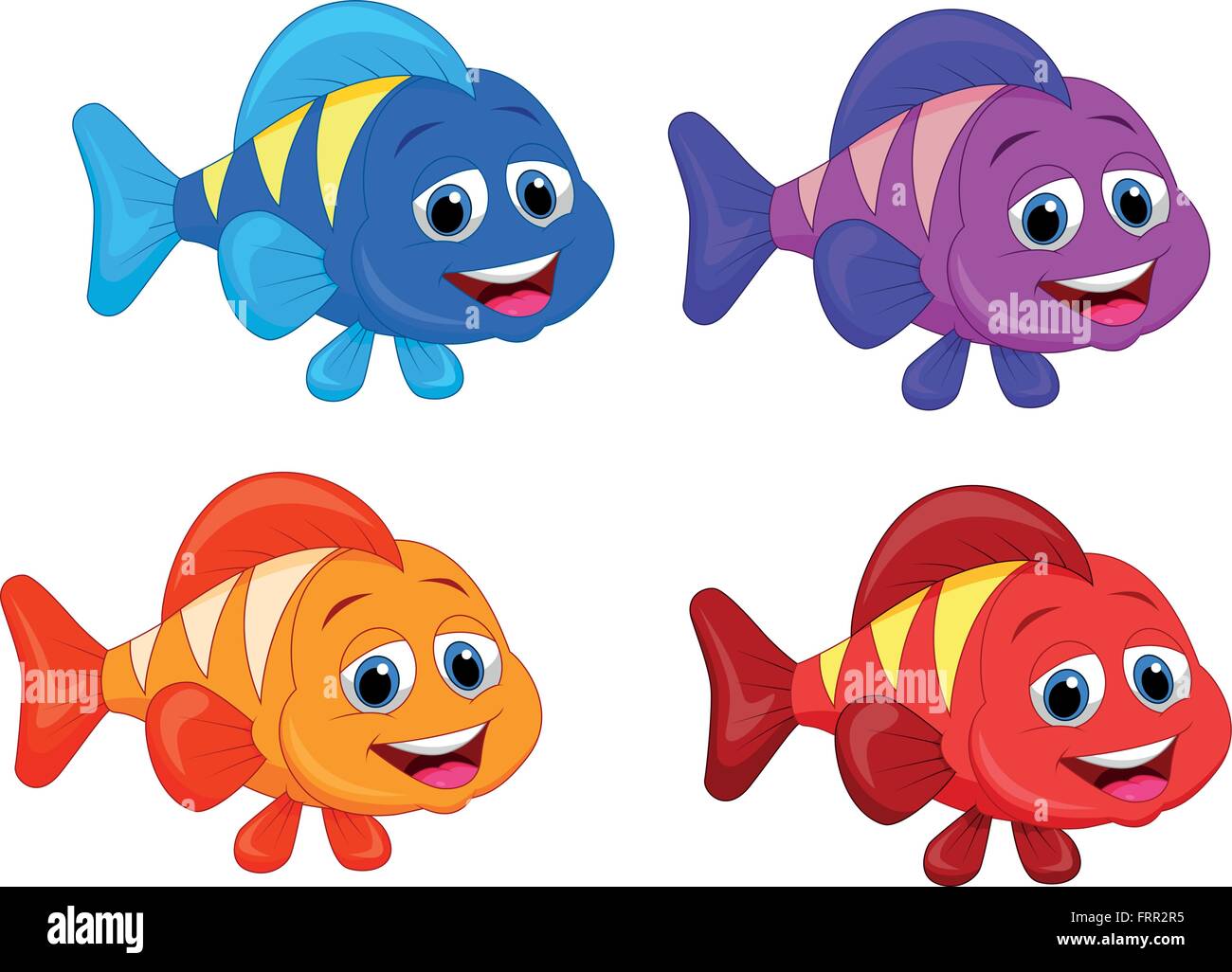 Cute fish cartoon Stock Vector Image & Art - Alamy