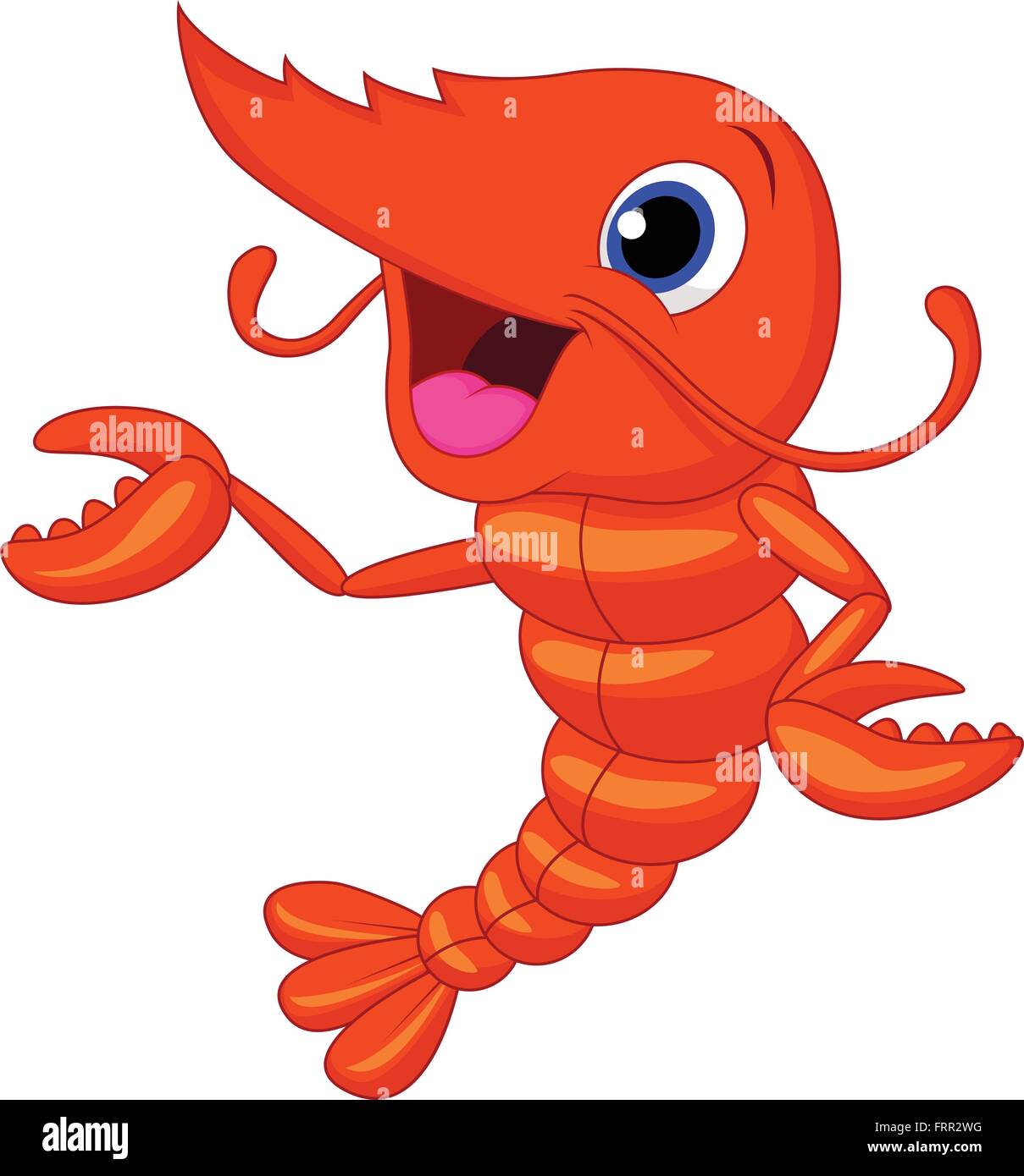 Cute shrimp cartoon Stock Vector Image & Art - Alamy