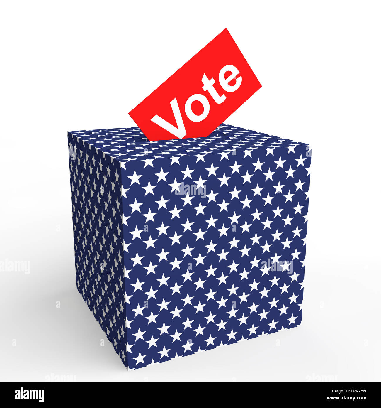 3d ballot box with vote Stock Photo - Alamy