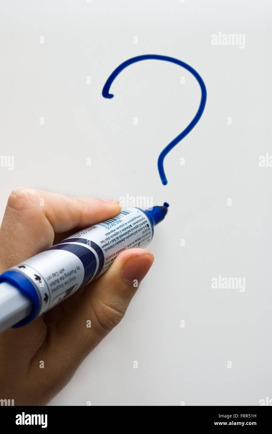 Question mark on blank background hi-res stock photography and images ...