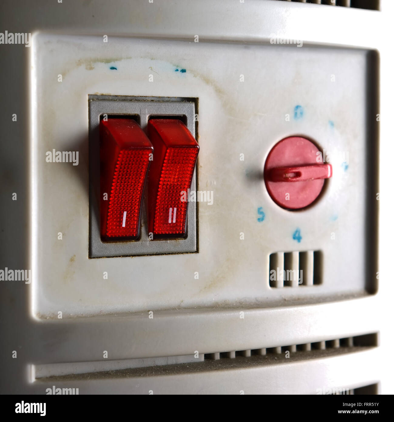 red power switches on an electrical appliance Stock Photo - Alamy
