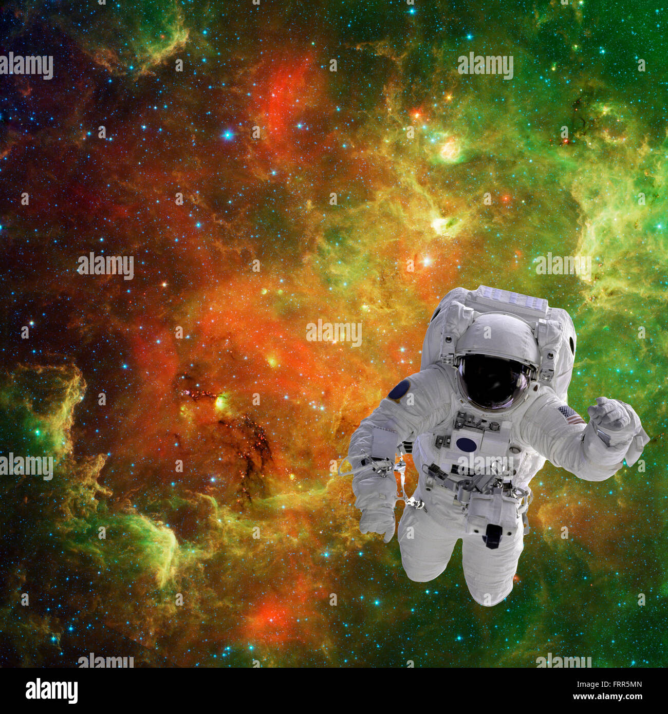 High quality isolated composite astronaut in space of real NASA images ...