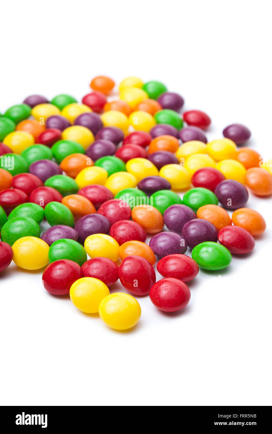 colorful candy on white background Stock Photo - Alamy