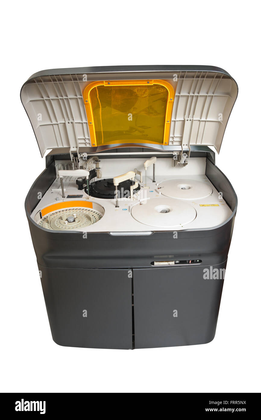 modern robotical machine for centrifuge blood and urine testing ...