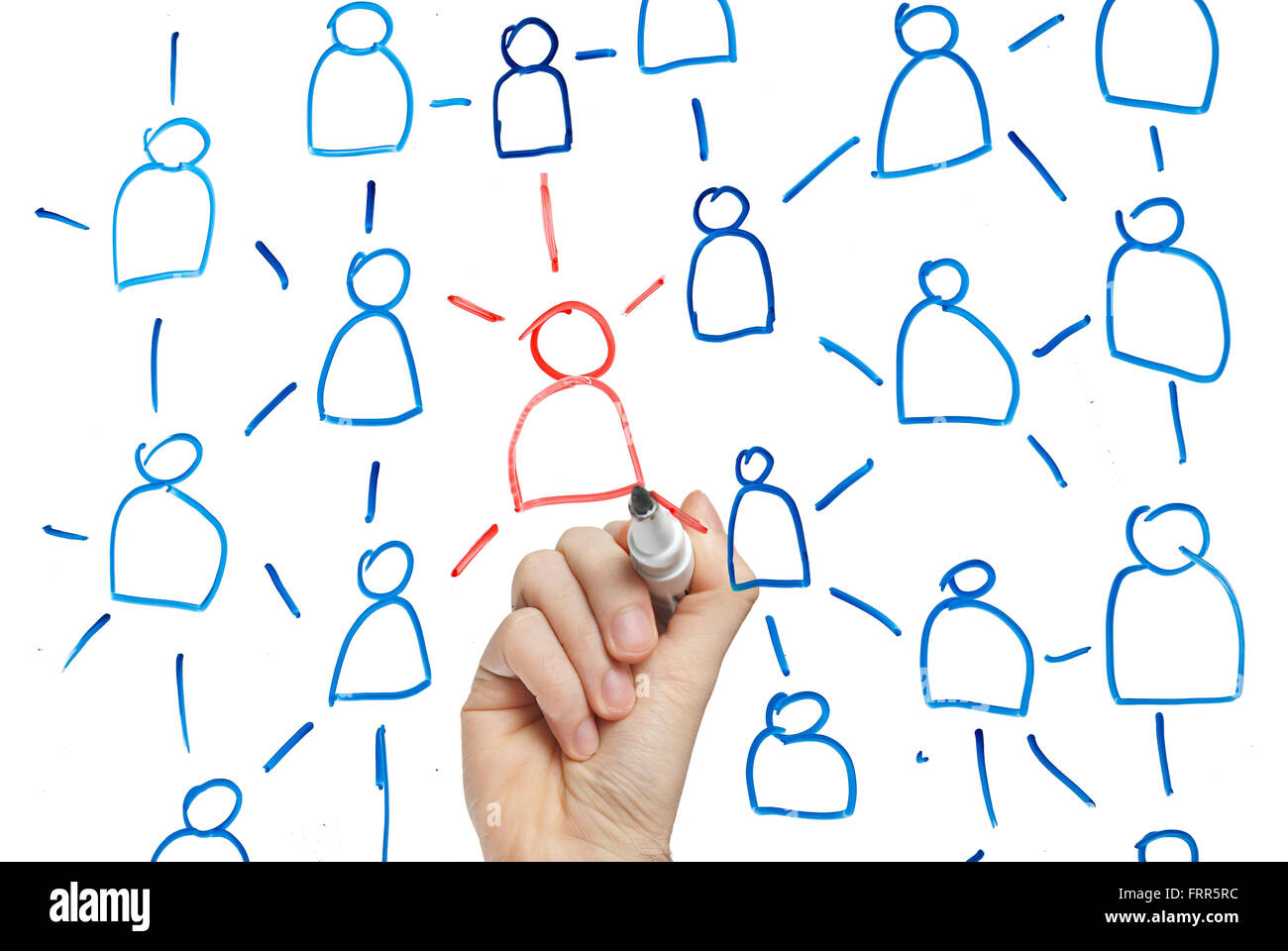 hand drawing individuality concept on whiteboard Stock Photo - Alamy