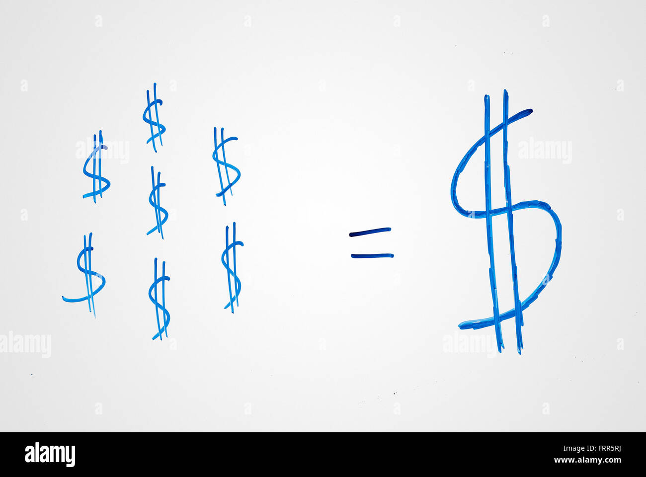 small savings make a big fortune on whiteboard Stock Photo - Alamy