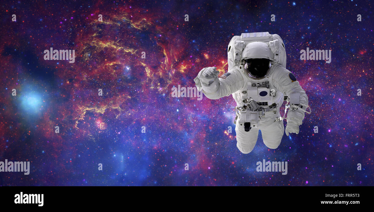 High quality isolated composite astronaut in space of real NASA images ...