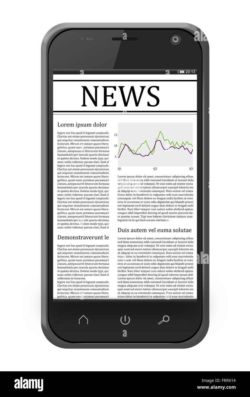 News headline on mobile hi-res stock photography and images - Alamy