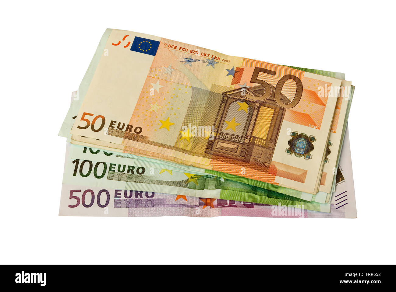 stacked euro bills Stock Photo - Alamy
