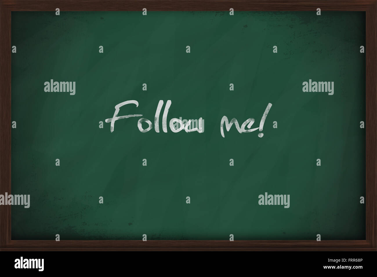 Follow me text handwritten on a chalkboard Stock Photo - Alamy