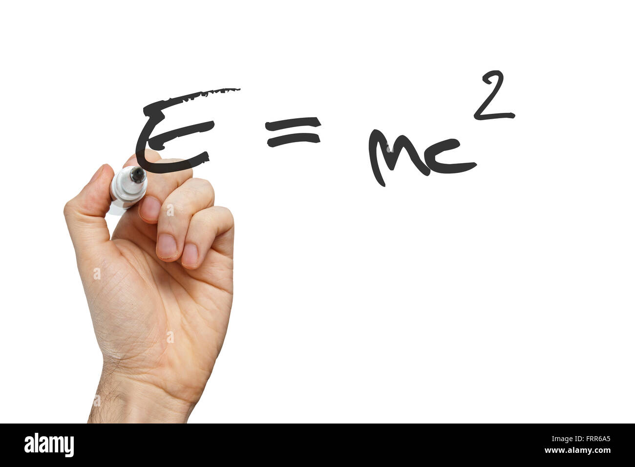 Famous physics equation on whiteboard science concept Stock Photo - Alamy