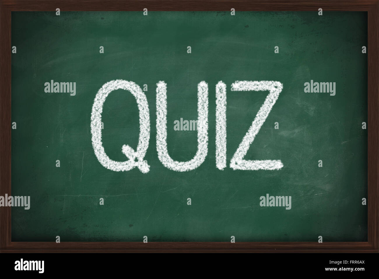 Quiz written with chalk on blackboard education concept Stock Photo - Alamy