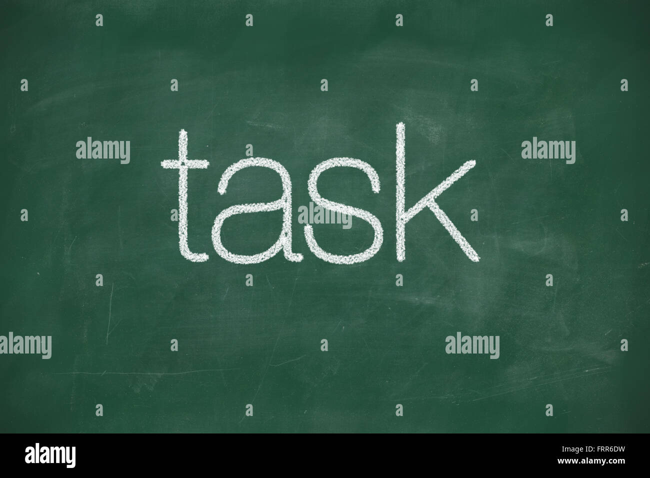 task written with chalk on school blackboard Stock Photo - Alamy