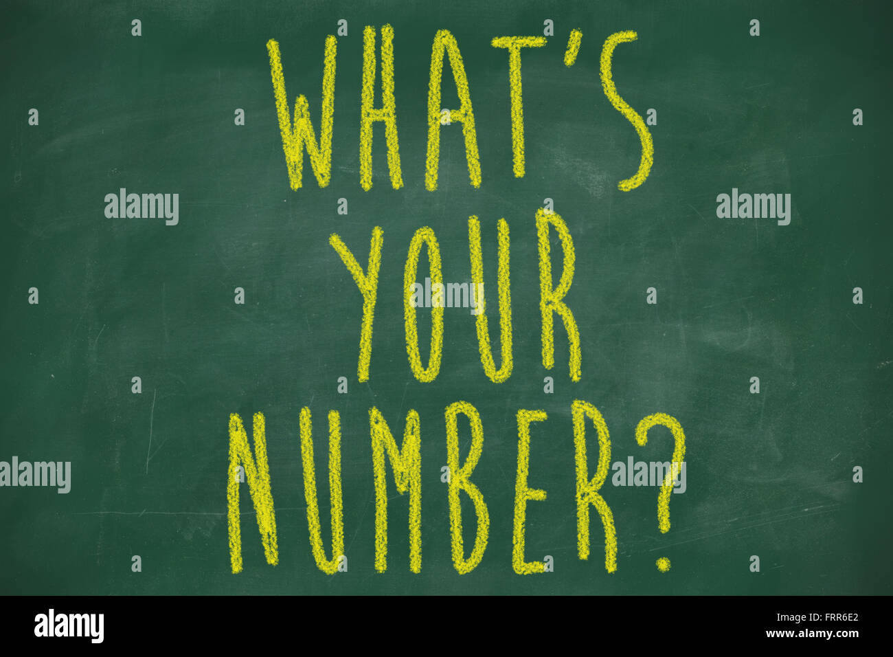 what is your number question handwritten on the school blackboard Stock ...