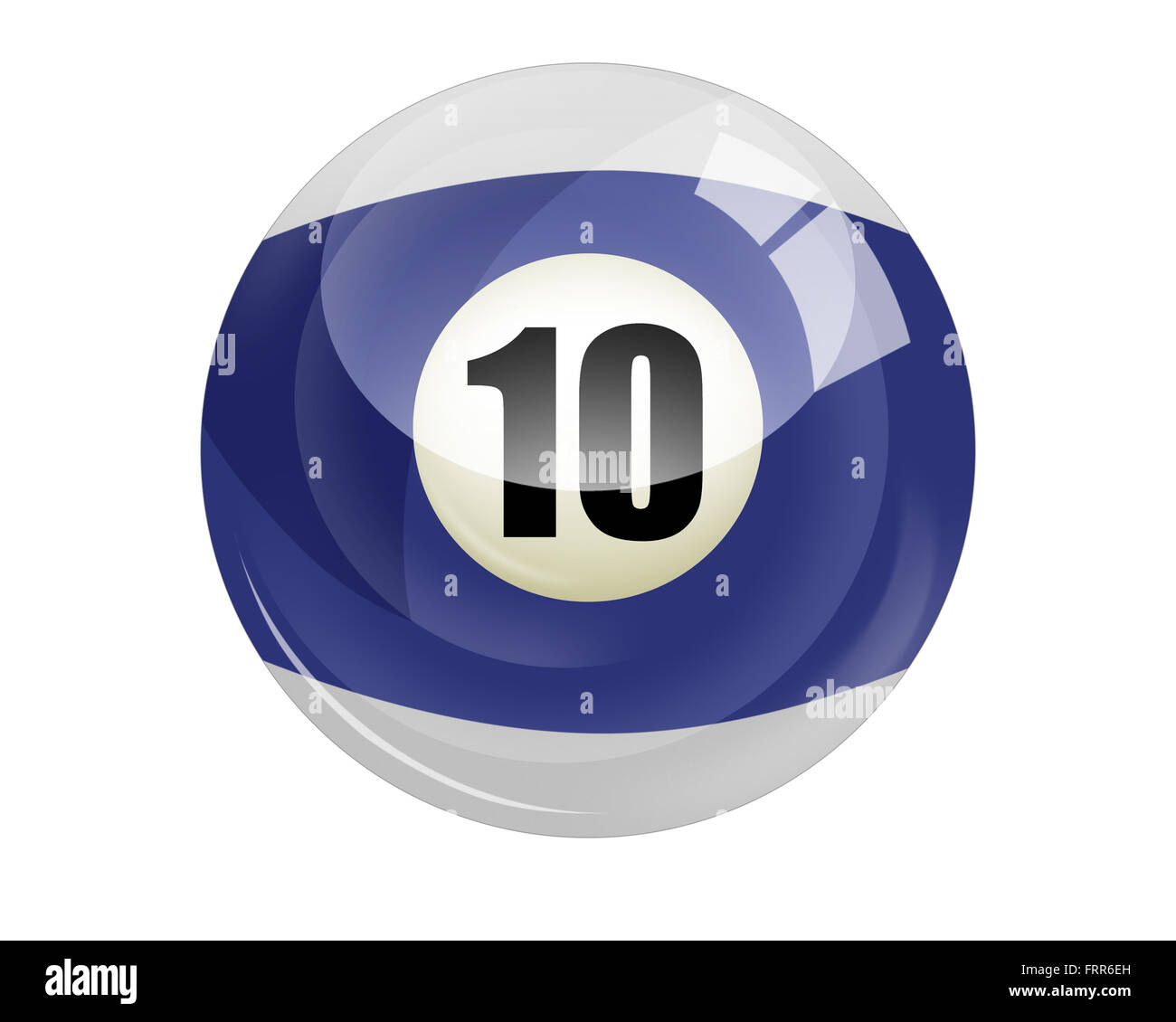 Billiard ball number 10 isolated on white Stock Photo - Alamy