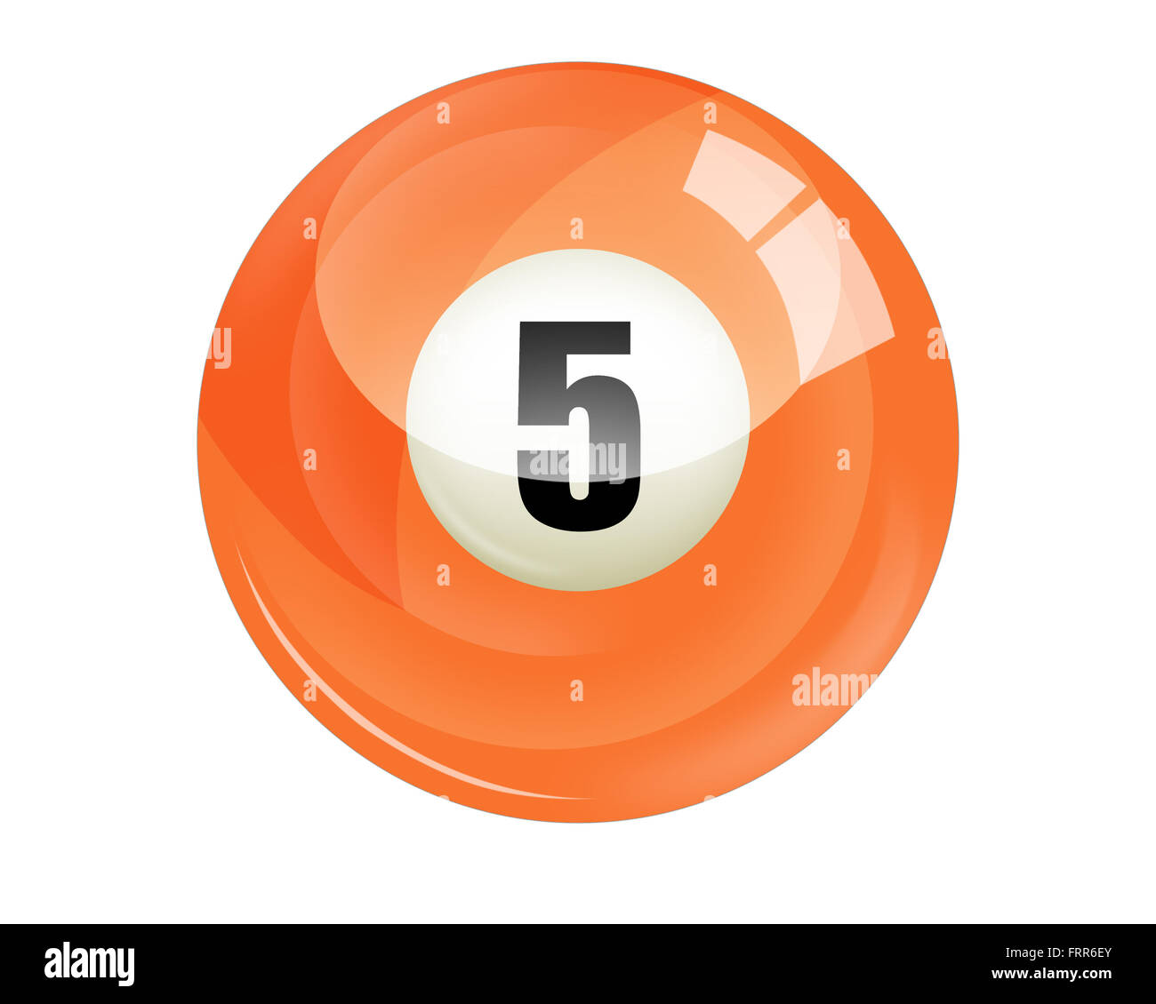 Number 5 pool ball hi-res stock photography and images - Alamy