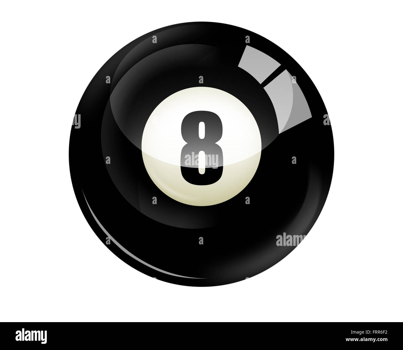 Billiard ball number 8 isolated on white Stock Photo - Alamy
