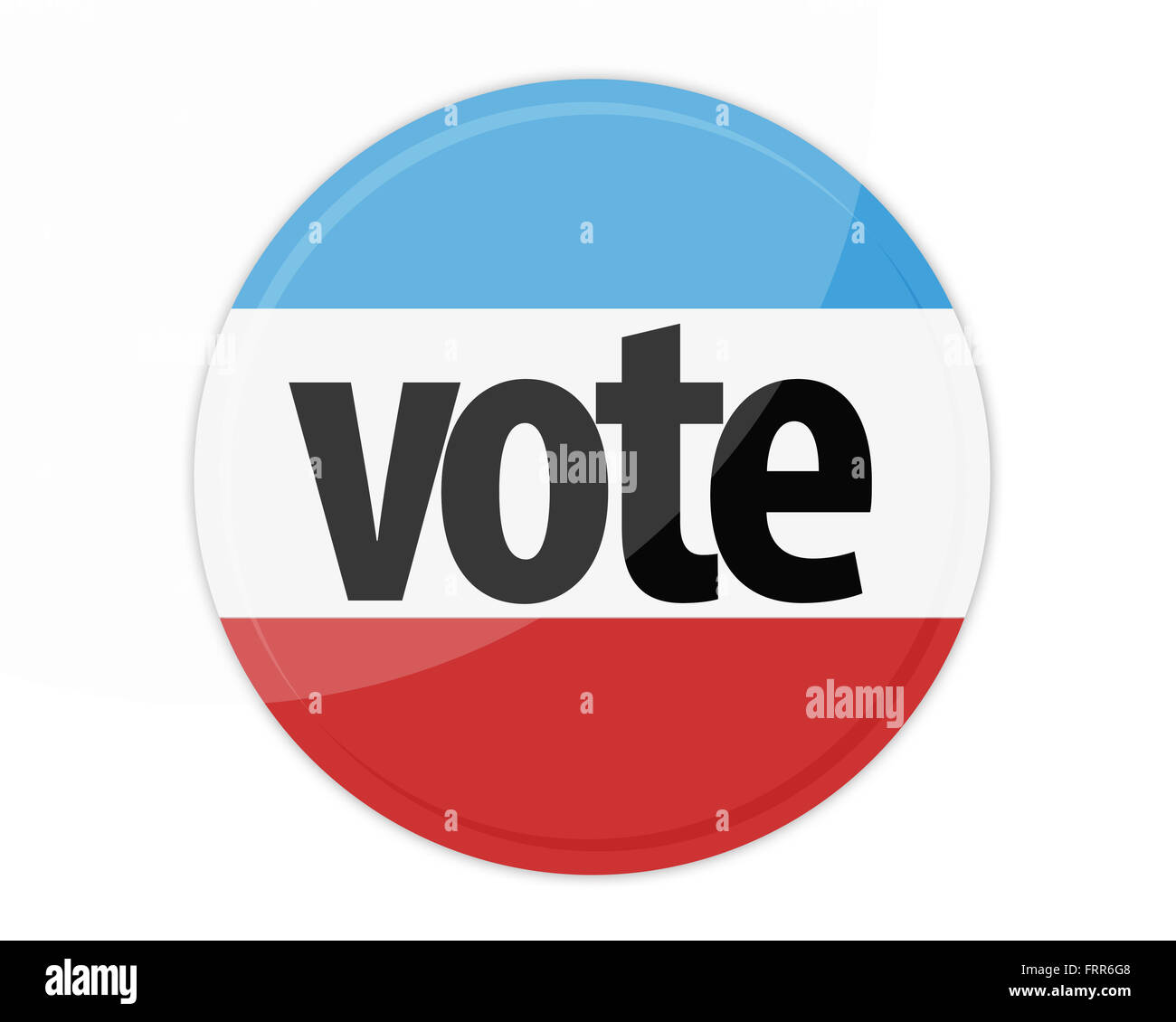 United States Election Vote Button isolated on white Stock Photo - Alamy