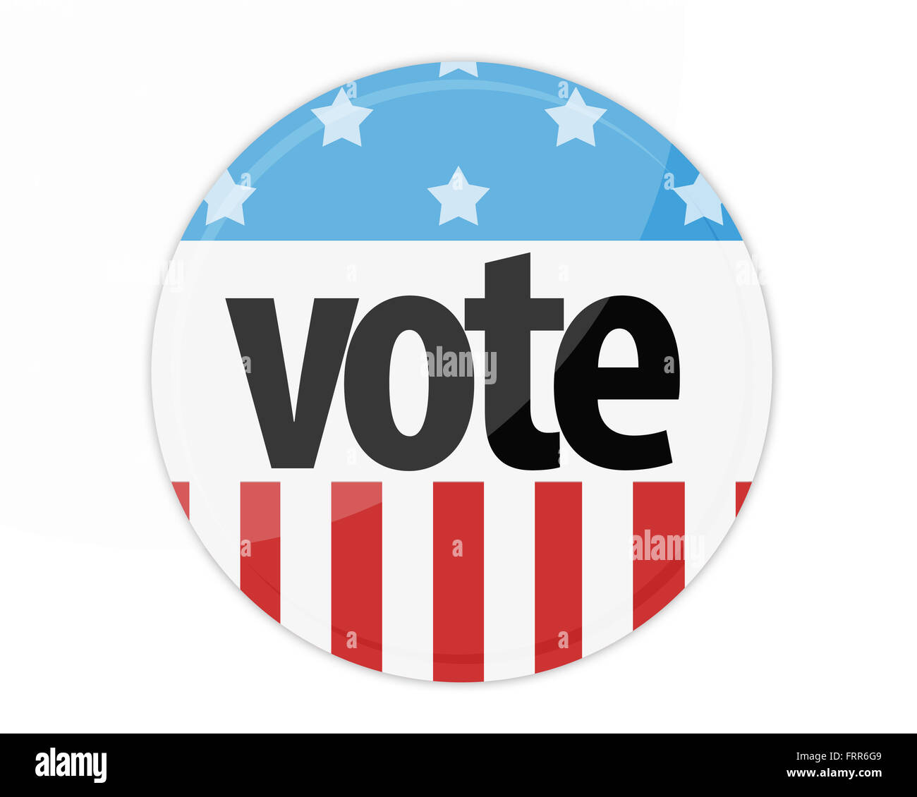 United States Election Vote Button isolated on white Stock Photo - Alamy