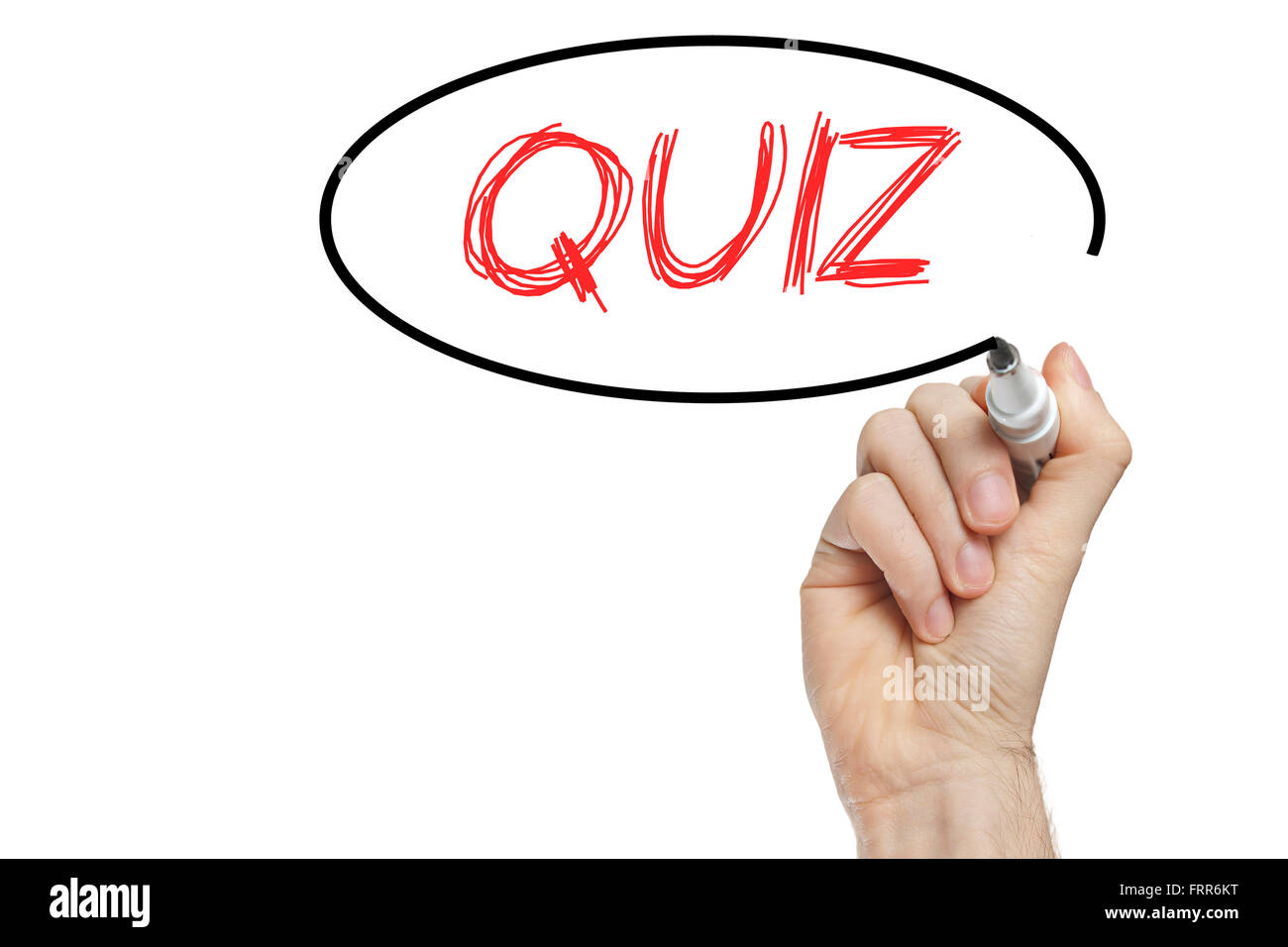 Quiz written with marker on whiteboard education concept Stock Photo ...