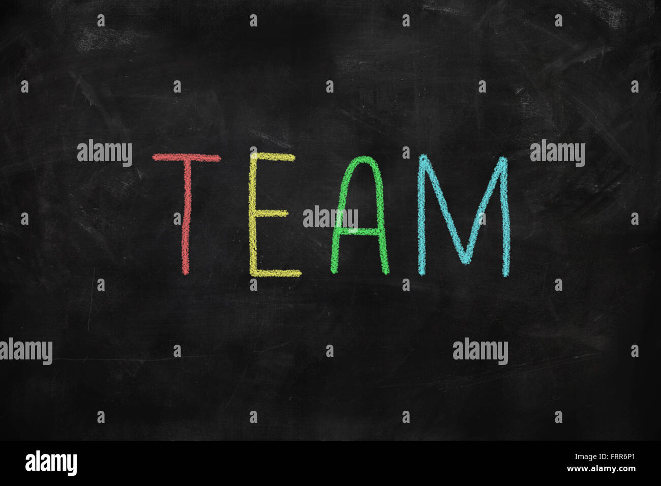 Team - leadership concept written on a chalkboard Stock Photo - Alamy