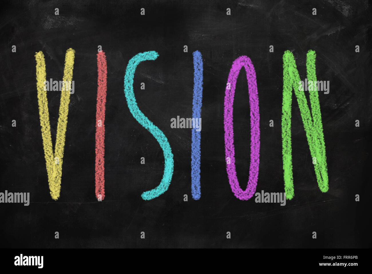 Leadership concept vision written on blackboard Stock Photo - Alamy