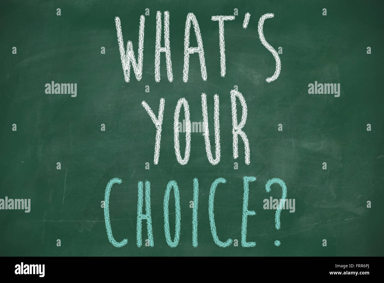 what is your choice question handwritten on the blackboard Stock Photo ...