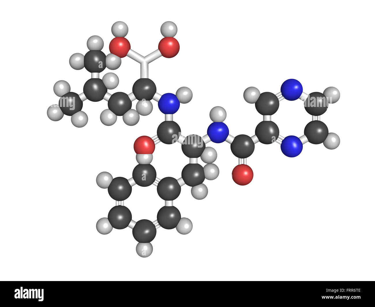 Bortezomib cancer drug (proteasome inhibitor), chemical structure Stock ...