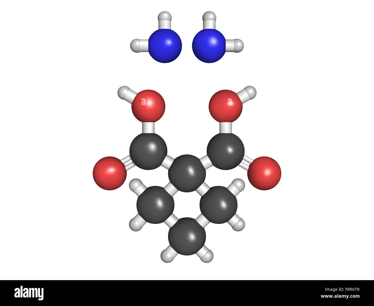 Carboplatin cancer chemotherapy drug, chemical structure. Atoms are ...
