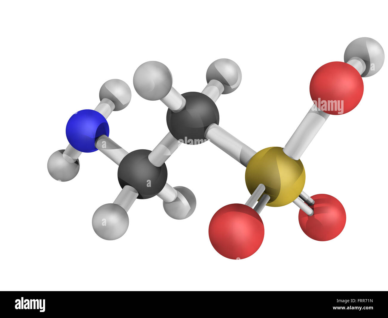 Chemical structure of a Taurine molecule, which is a common ingredient ...
