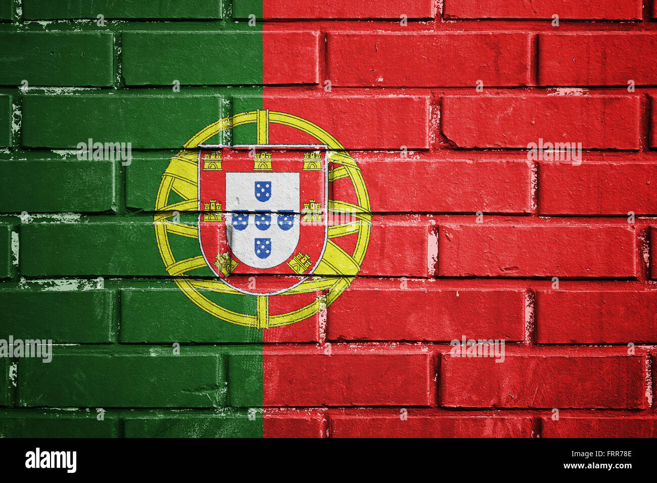 Portugal flag on old vintage hi-res stock photography and images - Alamy