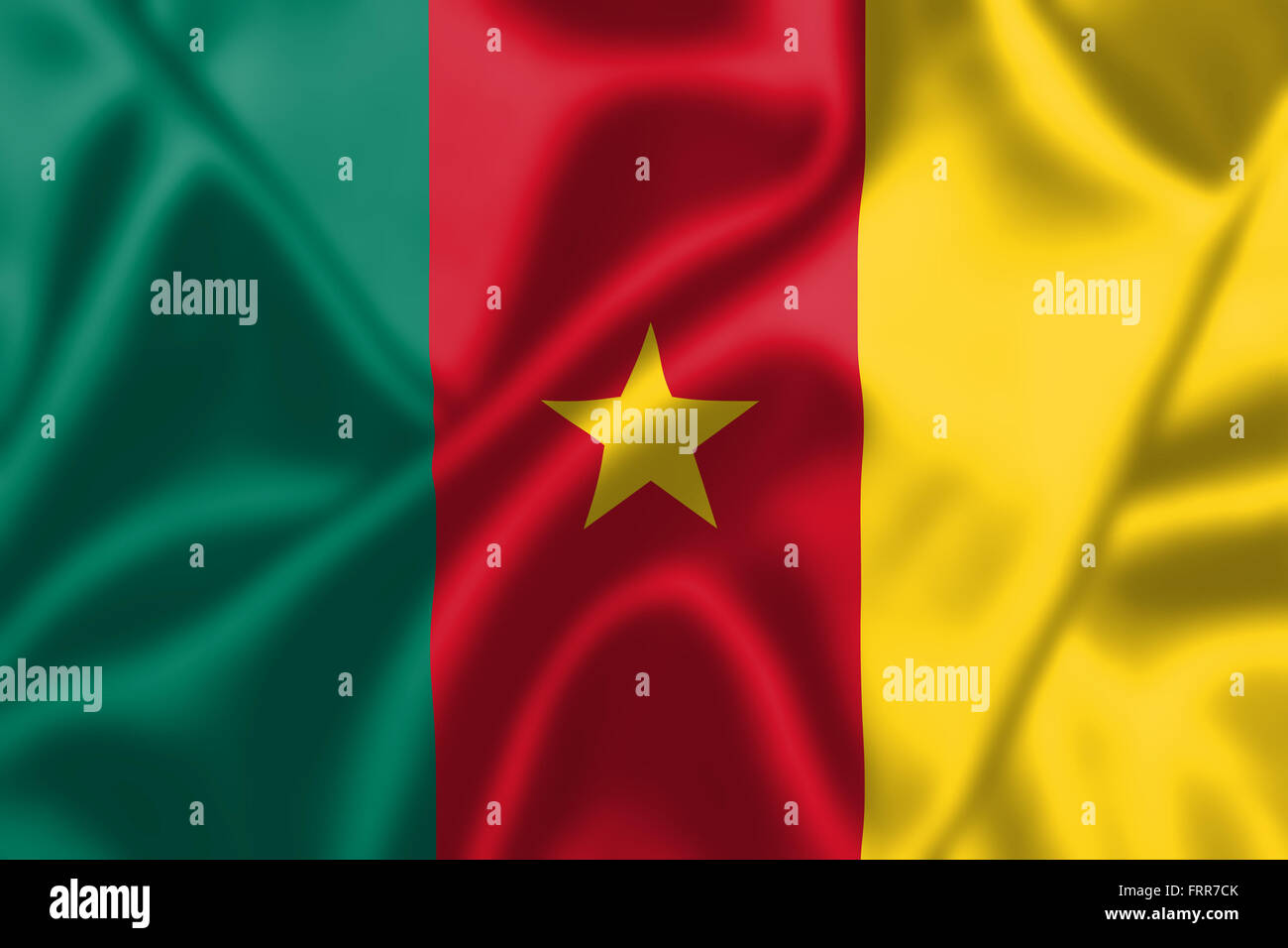 Flag cameroon in shape hi-res stock photography and images - Alamy