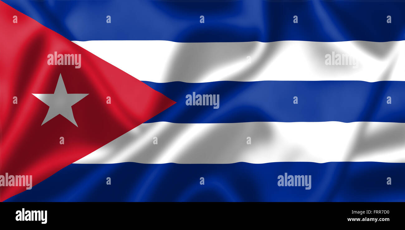 Cuba flag blowing in the wind. Background texture Stock Photo - Alamy