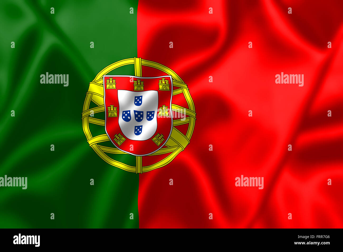 Portugal flag blowing in the wind. Background texture Stock Photo - Alamy