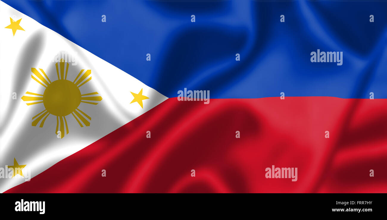 The Philippines flag blowing in the wind. Background texture Stock ...
