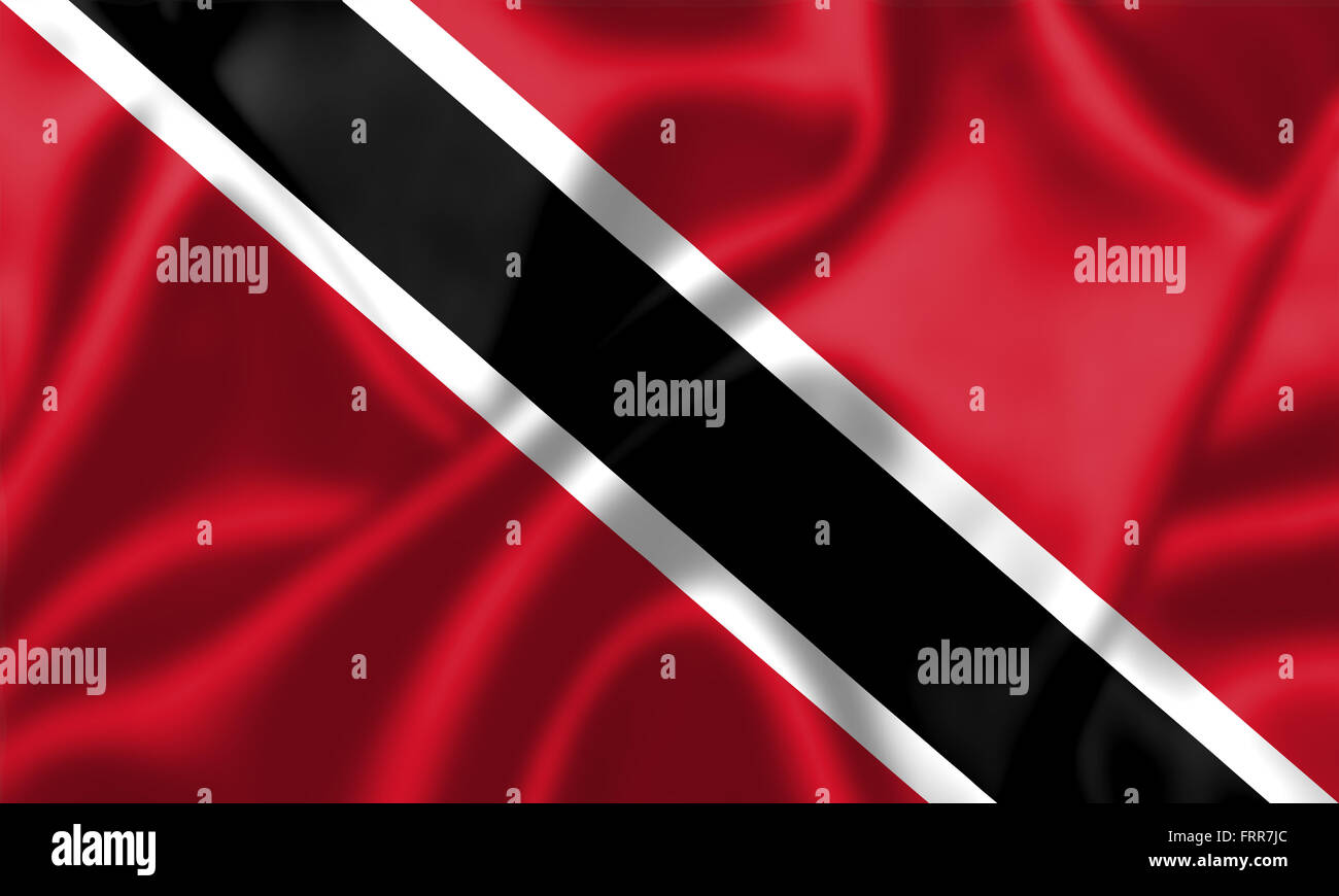 Trinidad and Tobago flag blowing in the wind. Background texture Stock ...