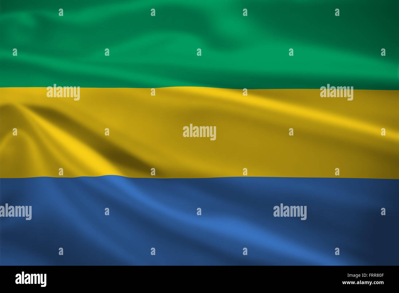 National flag gabon flying in hi-res stock photography and images - Alamy