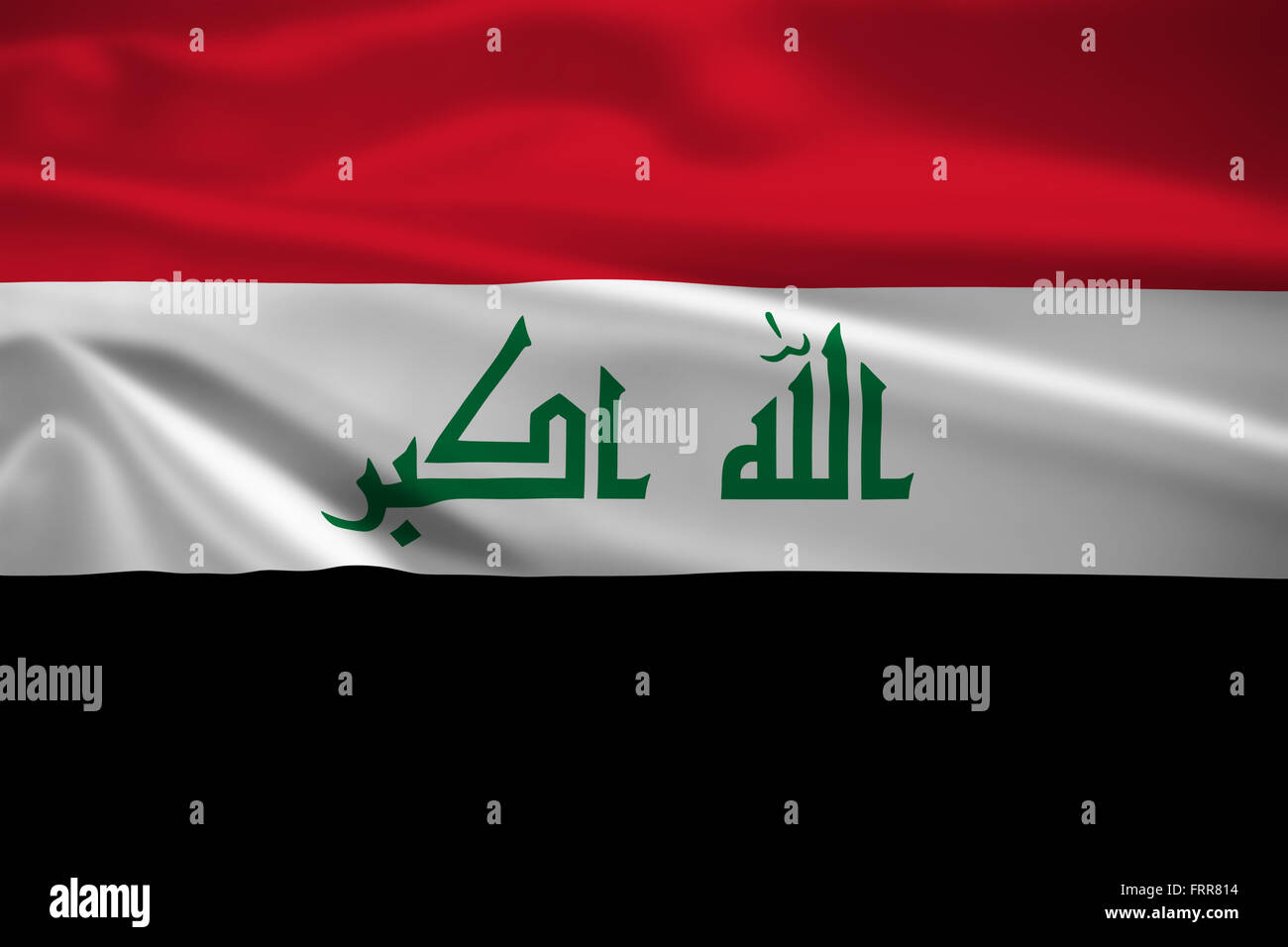 Iraq flag blowing in the wind. Background texture Stock Photo - Alamy