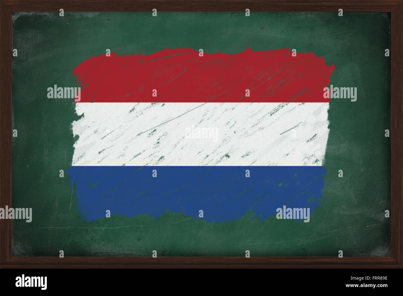 Netherlands flag painted with color chalk on old blackboard Stock Photo ...