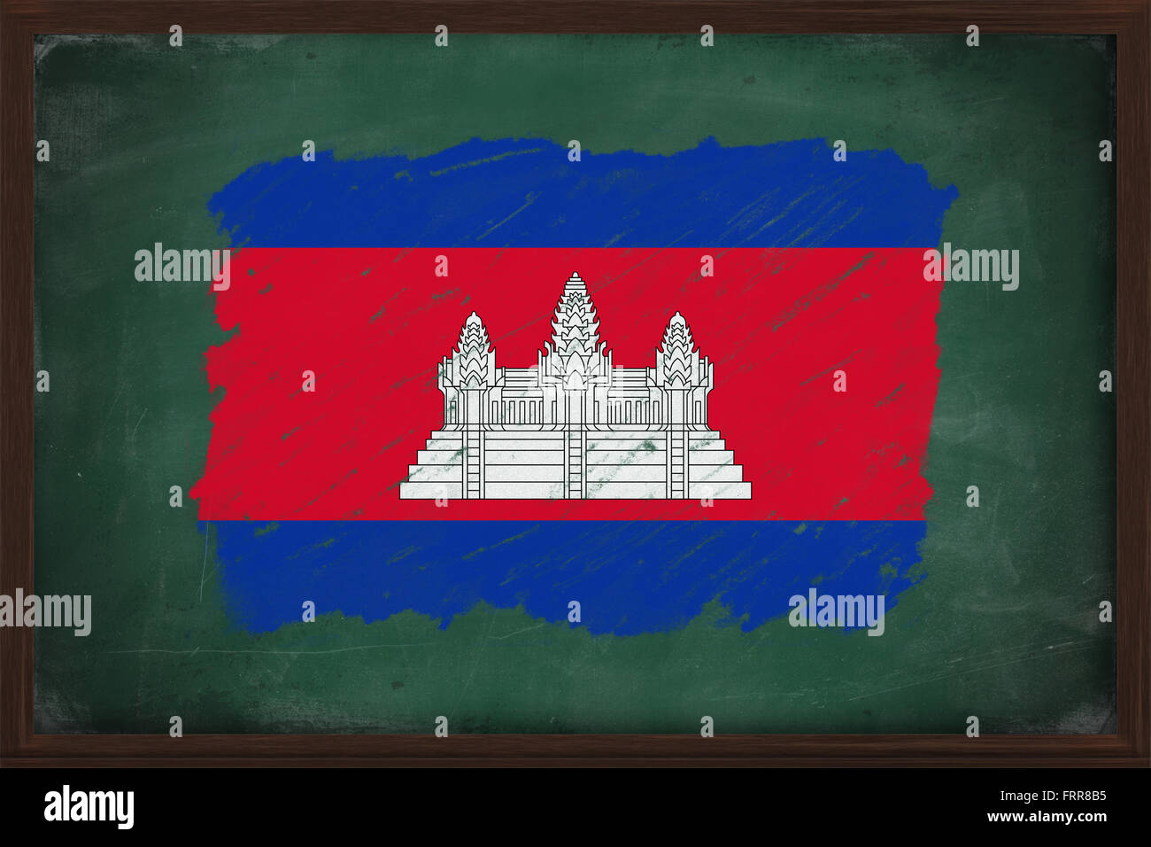 Cambodia flag painted with color chalk on old blackboard Stock Photo ...